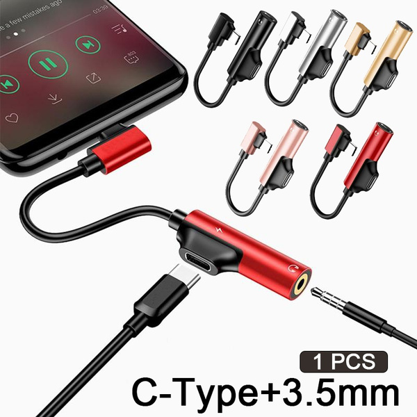 1 PC Headphone Extension Cable 2 In 1 USB C Type To 3.5mm Jack Adapter ...