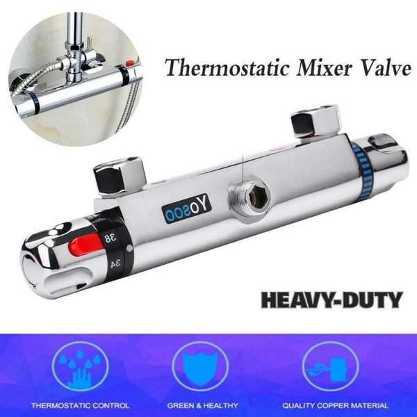 Thermostatic Control Mixing Valve Wall Bathroom Smart Shower Faucet ...