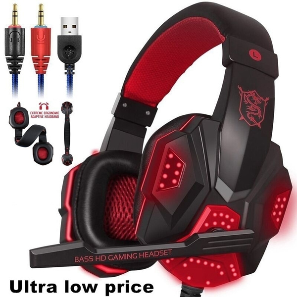 New computer game headset stereo surround sound head-mounted desktop ...