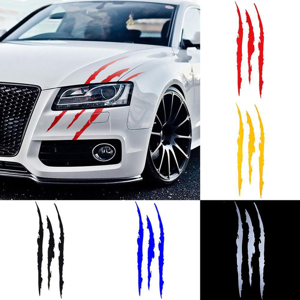 Auto Car Sticker Reflective Monster Claw Scratch Stripe Marks Headlight ...