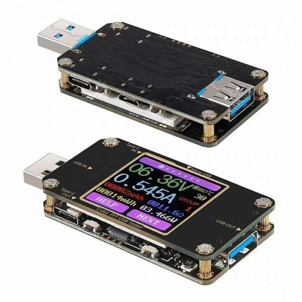 Mini USB Tester Type-C LCD Display Multimeter Voltmeter Ammeter ...