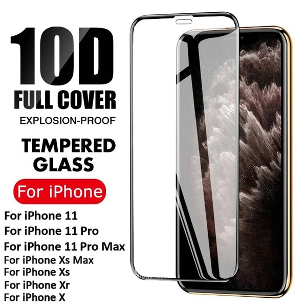 2Pcs 10D Protective Film Full Screen Cover Tempered Glass for IPhone 11 ...