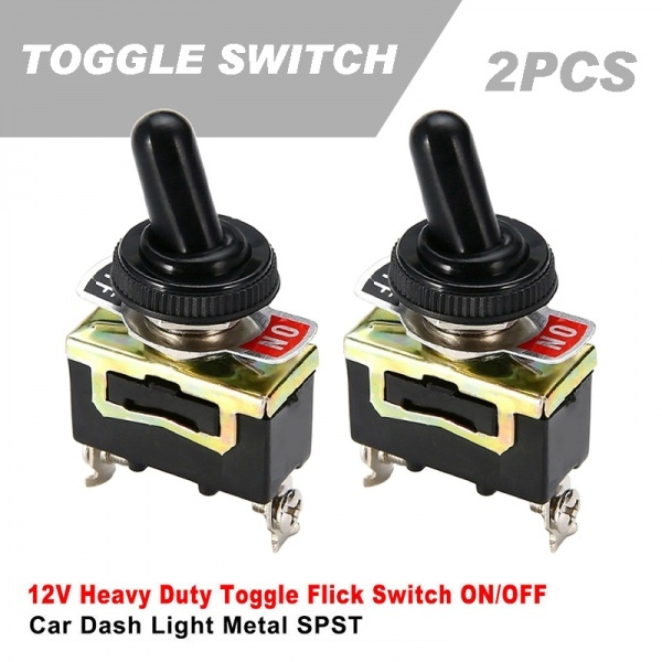 Quality 2Pcs Heavy Duty Toggle Flick Switch 12V ON/OFF Car Dash Light ...