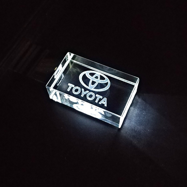 USB 2.0 Flash Drive 8GB 16GB 32GB 64GB Crystal Glass Lighting Car Logo ...