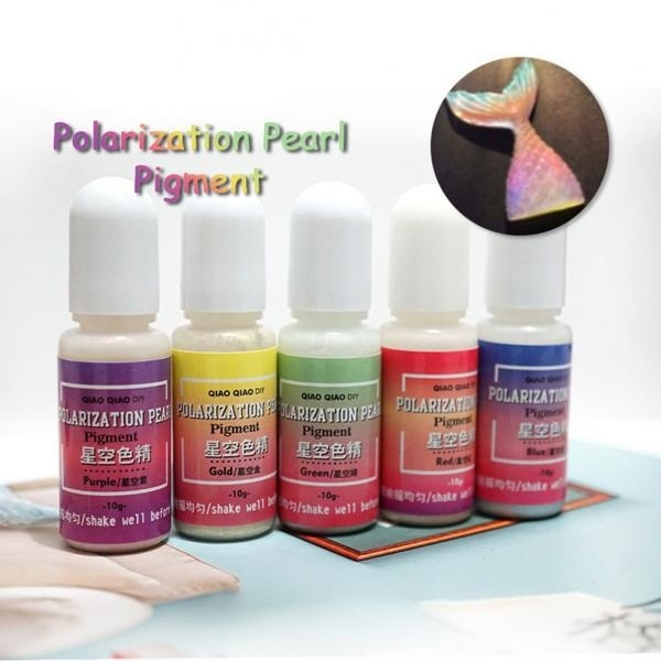 10g Liquid Polarization Pearl Pigment UV Resin Dye for DIY JewelryCraft ...