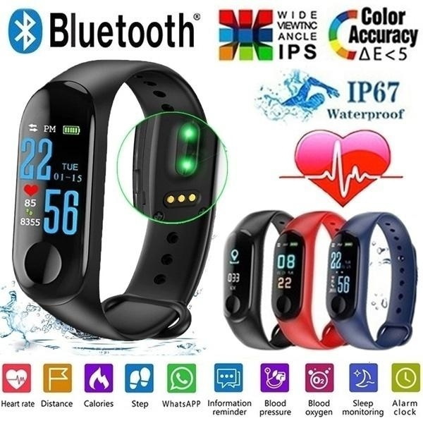 2020 M3/M4 Smart Bracelet Heart Rate Blood Pressure Sleep Monitor ...