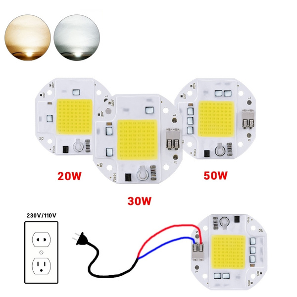 LED COB Chip Lamp 20W 30W 50W 110V 220V Smart IC High Power LED Diode ...