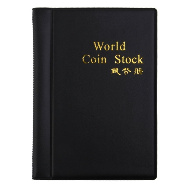 1Pcs Black World Coin Stock Album with 120 Holders for Collectors | Wish
