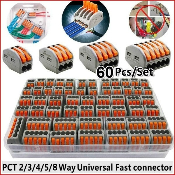 NEW Universal Terminals Block Plug-in Electrical Wire Connector ...