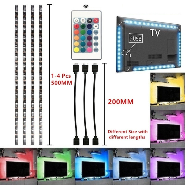 0.3-2M LED Strip Light Flexible 5050 RGB USB LED TV Background Strip ...