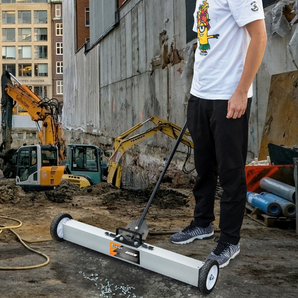 24" /36" Rolling Magnetic Sweeper, Heavy Duty Magnet Roller Magnetic ...