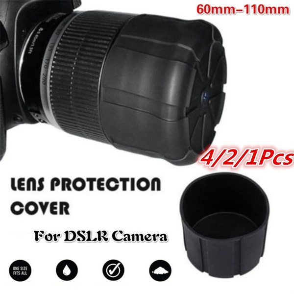 4/2/1Pcs Camera Anti-Dust Protector Waterproof Lens Cover DSLR Silicone ...