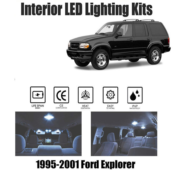 Interior LED for Ford Explorer 1995-2001 (11 Pieces) White Interior LED ...