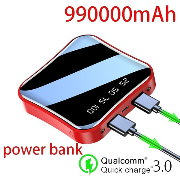 990000mAh Mini LCD Digital Display Dual USB Power Bank for Smartpone ...