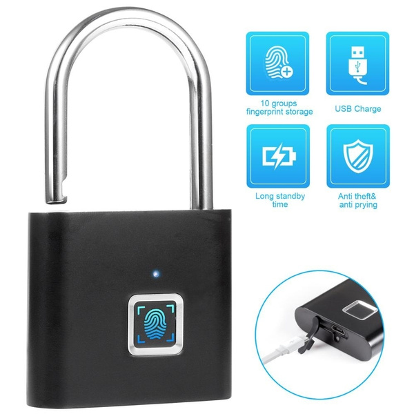 Golden Security Keyless USB Rechargeable Door Lock Fingerprint Smart ...