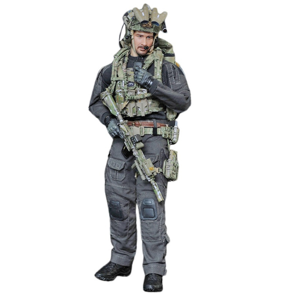 1/6 30cm Soldier Model Realistic Headsculpt DIY Movable Navy Seals ...