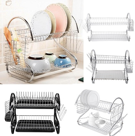 4 Types Multifunctional S-shaped Kitchen Bowls Chopsticks Drying Rack ...