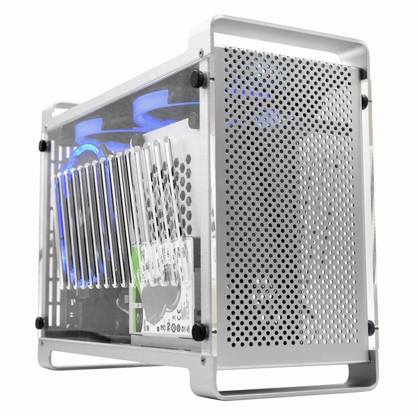 Aluminum ITX Small Chassis Game Computer Case Side Transparent Mini ...