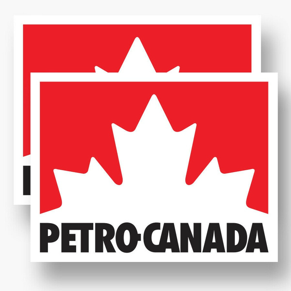 2x PETRO CANADA Sticker Vinyl Decal Gas Fuel Oil Petrol Sponsor Gas ...