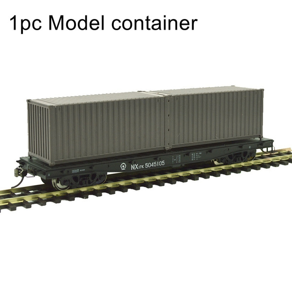 HO 1:87 20ft Train Model Container Ships Plastic Container Freight for ...