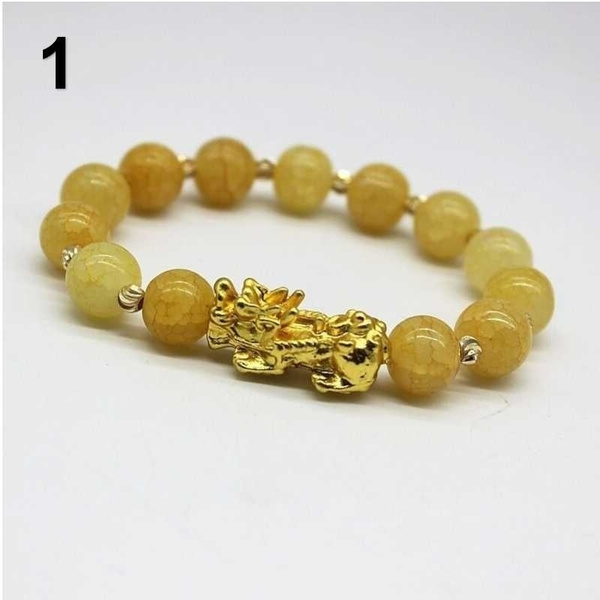 Pixiu Chinese Good Lucky Charm Feng Shui Pi Yao Wealth Bracelets Jade ...