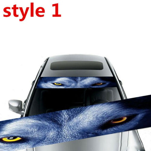 3D Transparent Car Sticker Front Windscreen Windshield Window sticker ...