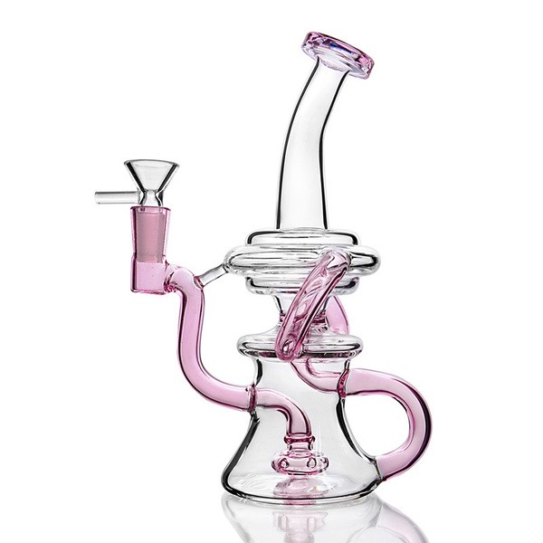 8 Inch Pink and Blue Unique Dab Rigs In Stock Glass Water Dab Rig ...