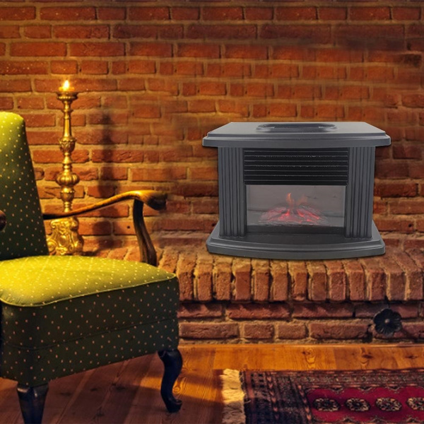 Mini Electric Fireplace Tabletop Portable Heater Room Heater Space ...