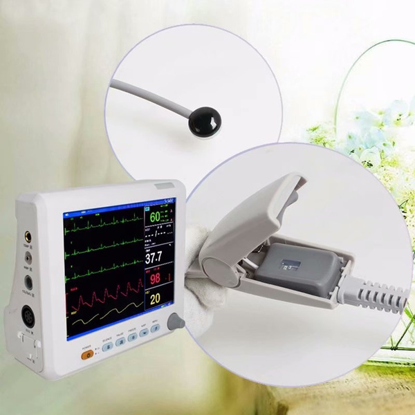 8 Inch ICU CCU Vital Sign Patient Monitor 6 parameter ECG NIBP RESP ...