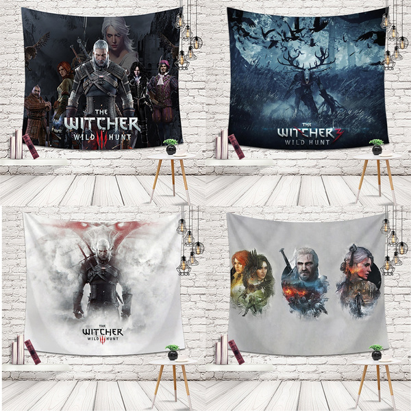 1PC The Witcher Poster Tapestry Wall Hanging Tapestries Witcher Wall ...