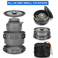 2-3 Person Outdoor Camping Cookware Cooking Pots Frying Pan Set ...