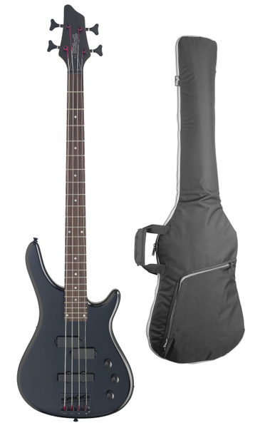 Stagg 4-String Fusion Electric Bass Guitar w/ Padded Gig Bag - Black | Wish