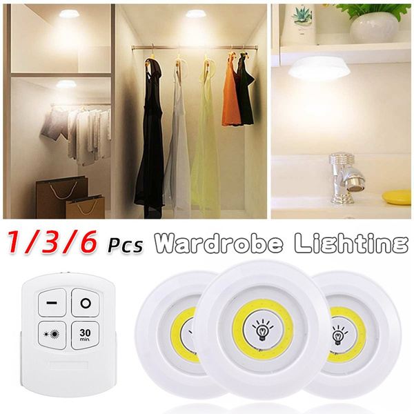 LED Wireless Remote Control Touch Night Light Closet Cabinet Lamp ...