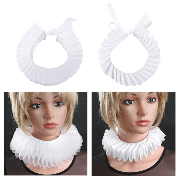 Fake Neck Collar Renaissance Elizabethan Ruffled Neck Collar Clown ...