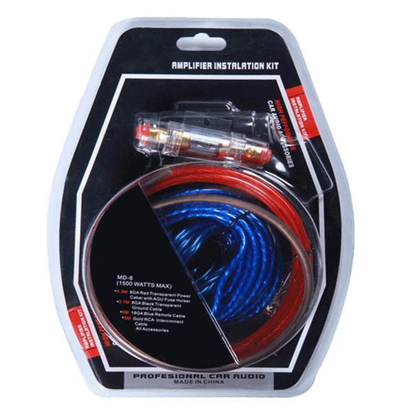 New 1500W Cable Car Audio Kit Amp Amplifier RCA Sub Woofer Wiring Wire ...