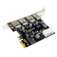 4 Port PCI-E to USB 3.0 HUB PCI Express Expansion Card Adapter 5 Gbps ...