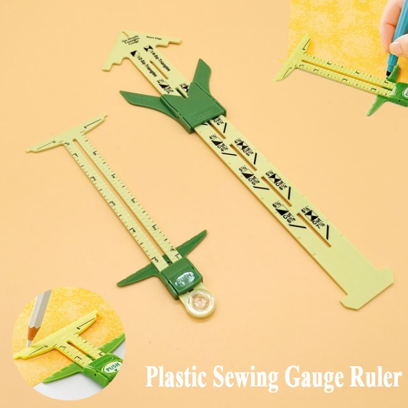 5 In 1 Plastic Sewing Gauge Ruler Cloth Measuring Scale Tool Garment ...