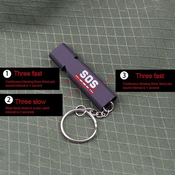 Self Defence Emergency Safety Whistle - Dual Frequency Orange Warning ...