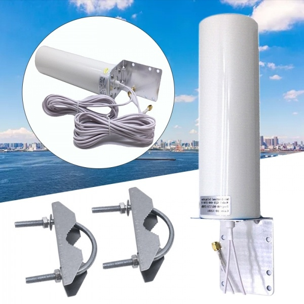 White Dual Wire SMA Male 2G 3G 4G LTE Outdoor Wall Mount Signal Booster ...