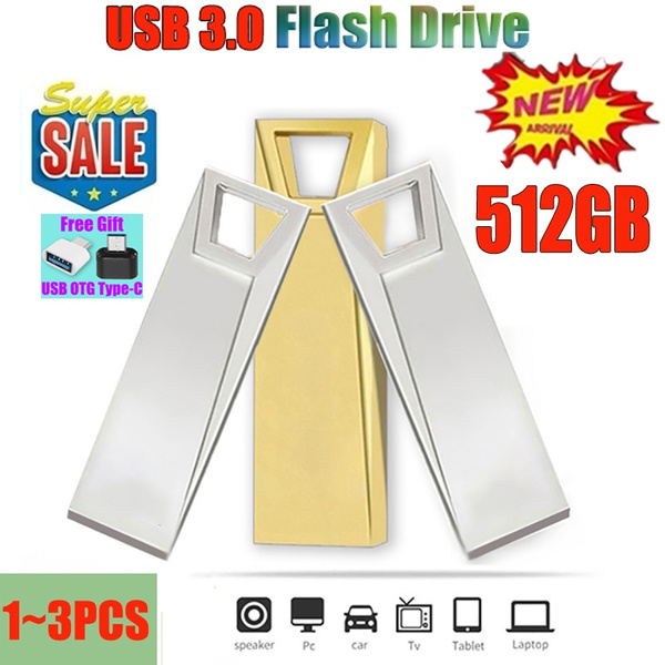 High speed large capacity Metal USB 3.0 Flash Drive 512GB 8GB memory ...