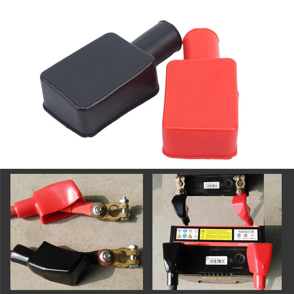 1 Pair Red and Black Car Battery Poles Protection Cover | Wish