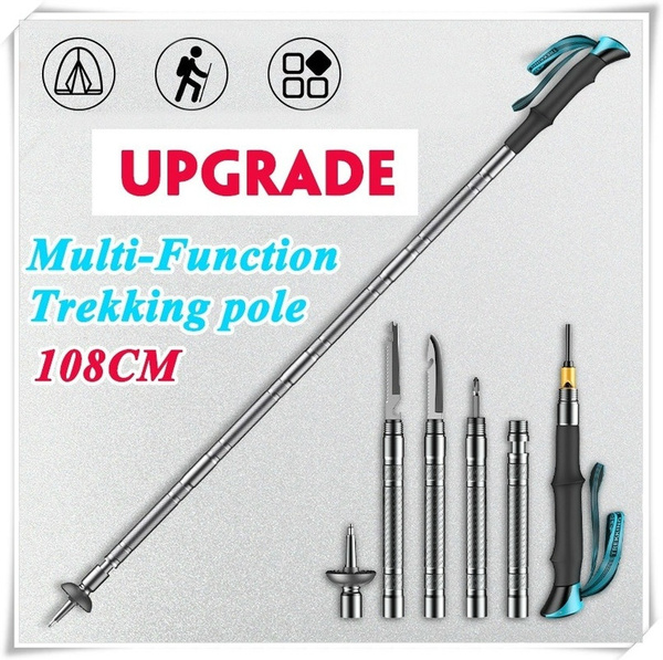 Mountain Camping Supplies Set Aluminum Alloy Walking Stick 108cm ...