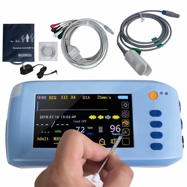 Handheld 6-Parameter Vital sign Monitor Patient Monitor ECG NIBP Spo2 ...