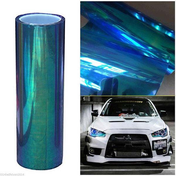 12"x78" Chameleon Colorful Blue Car SUV Headlight Taillight Vinyl Tint ...