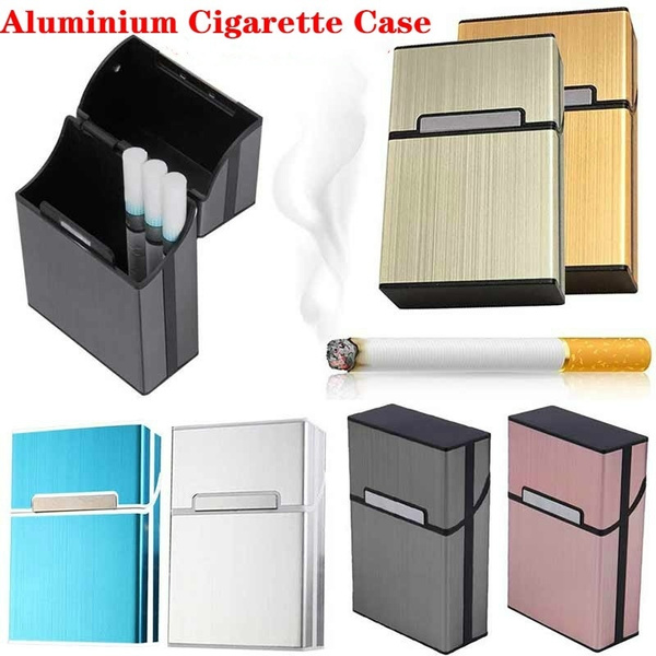 Portable Cigarettes Slim Aluminum Cigarette Case Cigar Tobacco Holder ...