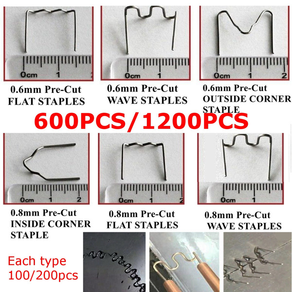 1200PCS/600PCS Stainless Steel Standard Pre Cut Hot Staples 0.8mm/0.6mm ...