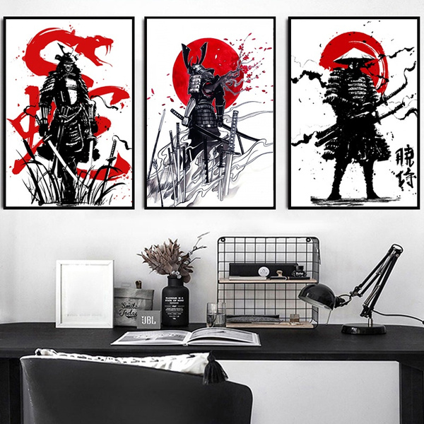 Wall Hangings SAMURAI WARRIOR canvas wall art Wall Décor etna.com.pe