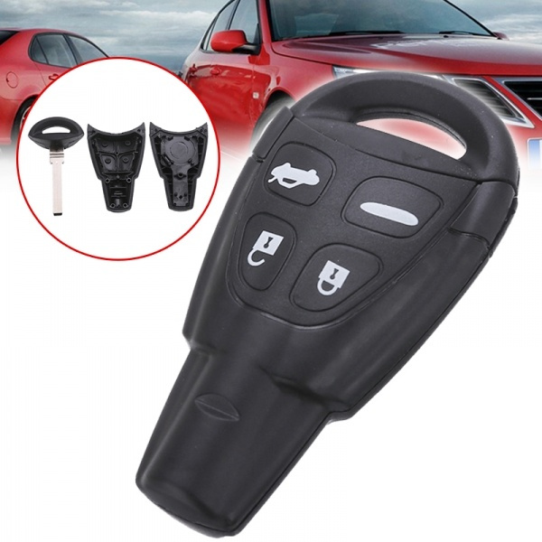 4 Button Remote Key Fob Shell Case+Key Blank Fit for SAAB 9-3 93 2008 ...