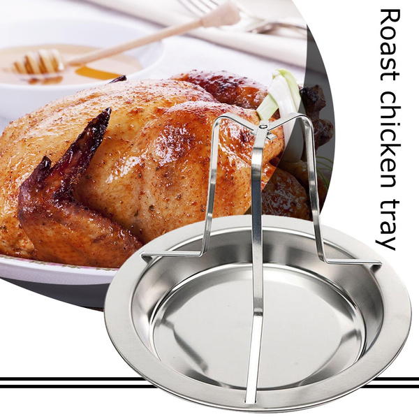 Stainless Steel Chicken Roaster Rack Plate Non Stick DIY BBQ Grill ...