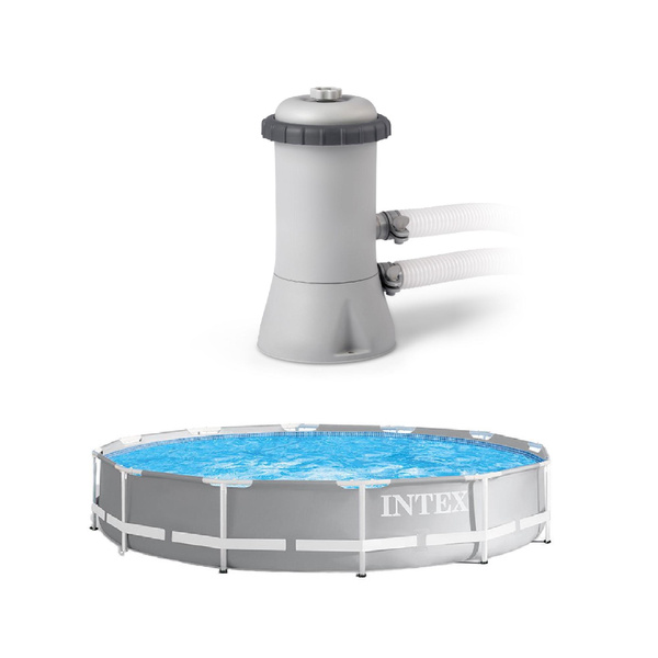 Intex 12 Foot x 30 Inches Pool with Intex 530 GPH Pool Cartridge Filter ...